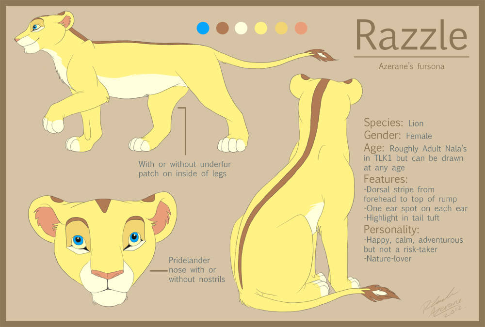 Razzle Reference Sheet « Azerane's Album — Fan Art Albums of My Lion King