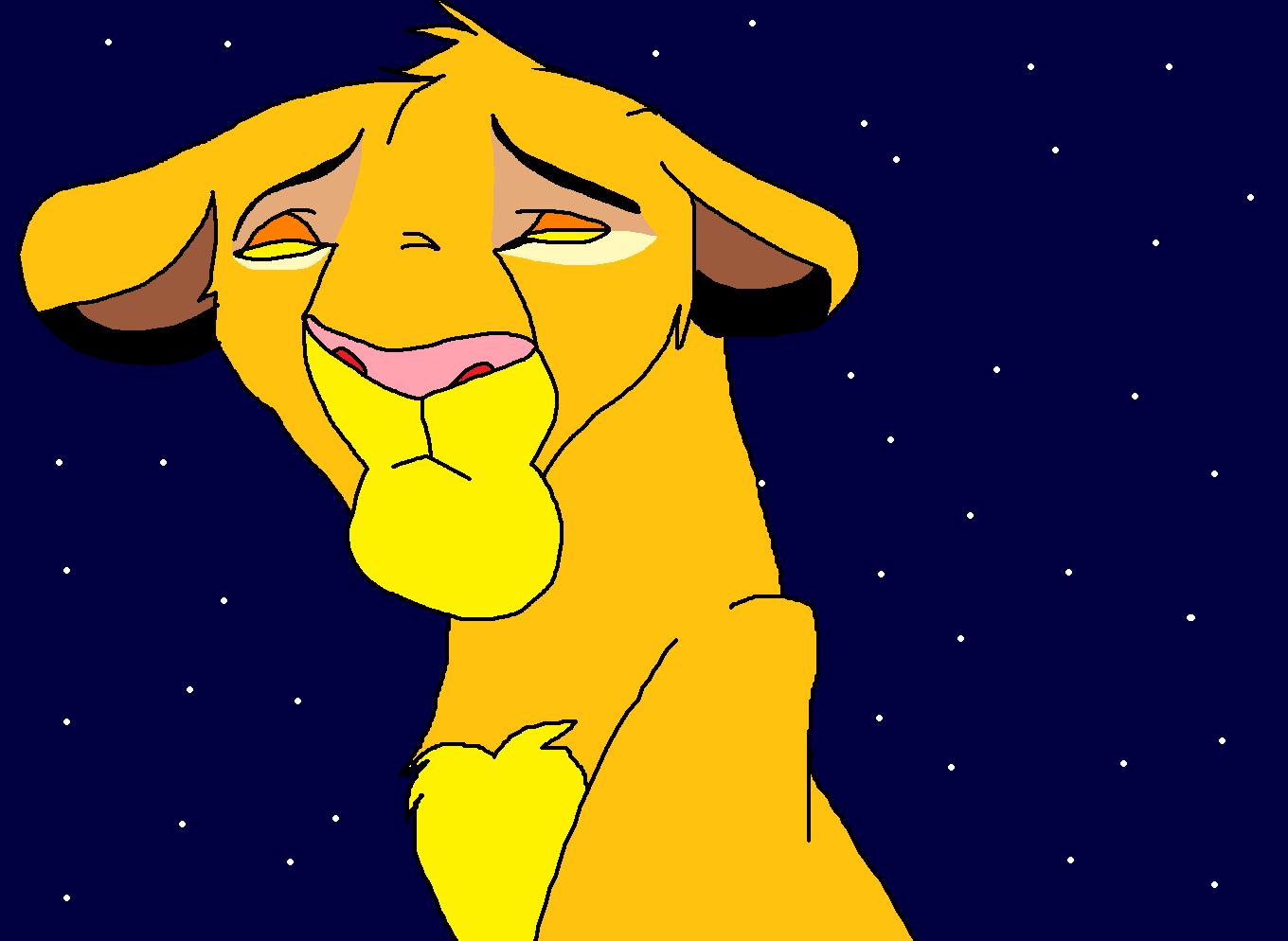Simba sad under the stars « Eli_Ayase's Album — Fan Art Albums of My ...