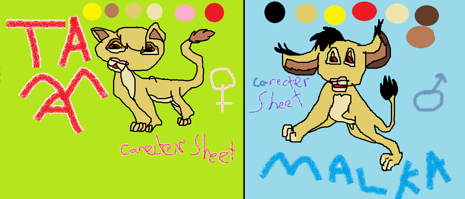 Tama and Malka ref sheet « agirlhasnoname's Album — Fan Art Albums of ...